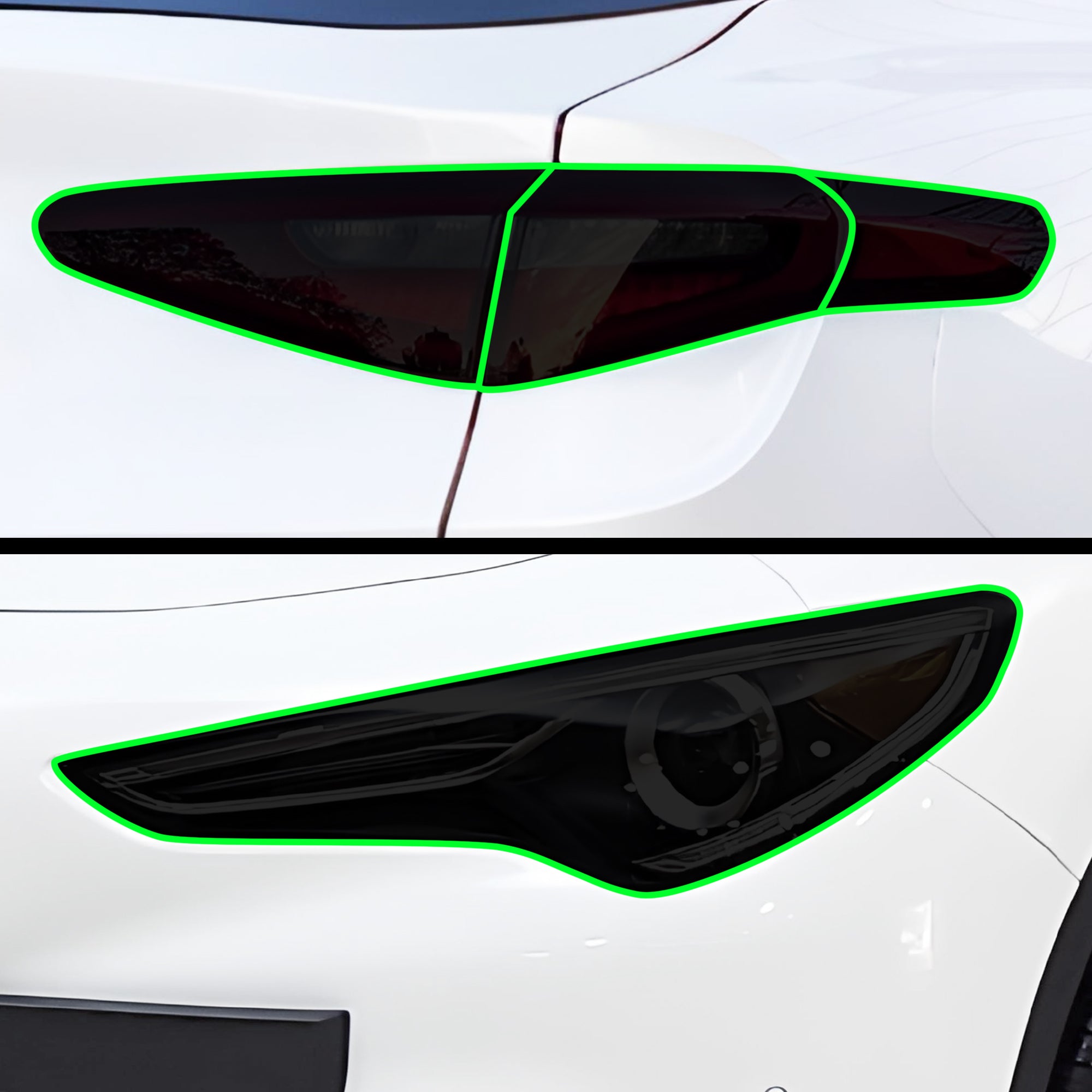 Full Headlight Taillight Precut Smoked PPF Tint Kit Film Overlay Fits | Bogar Tech Designs