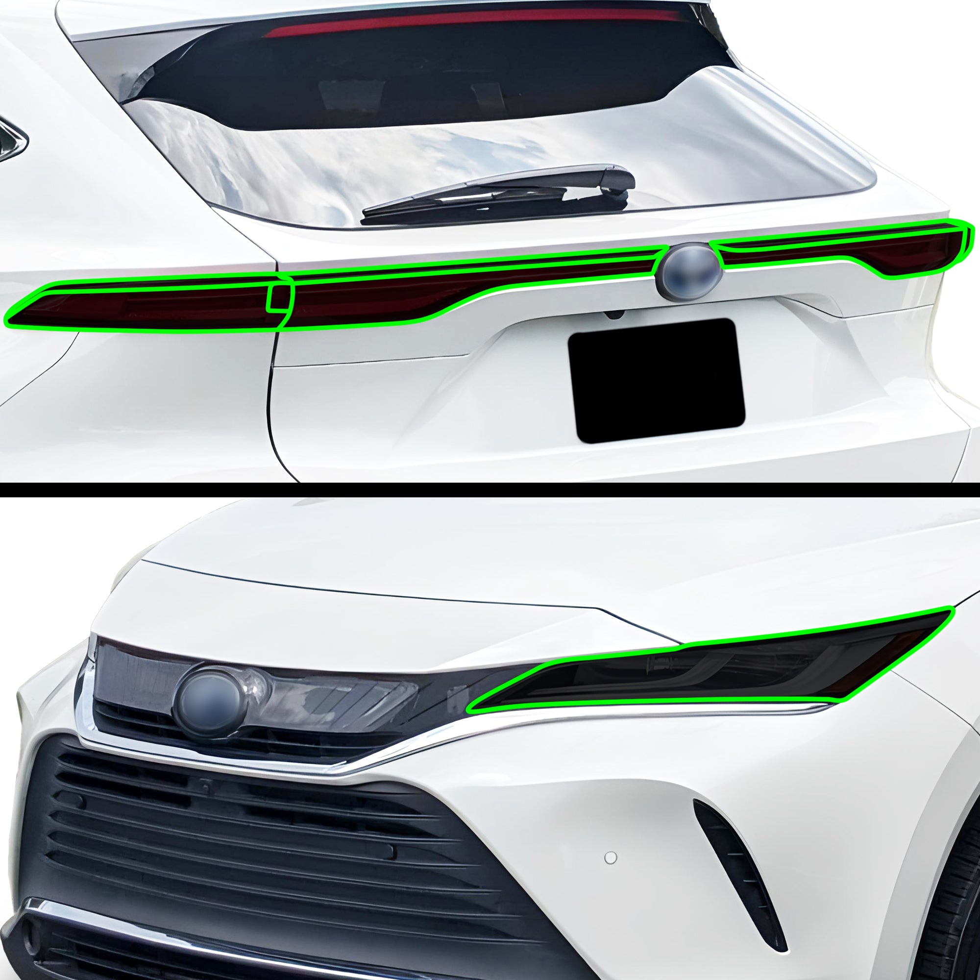 Full Headlight Taillight Precut Smoked PPF Tint Kit Overlay Film Fits | Bogar Tech Designs