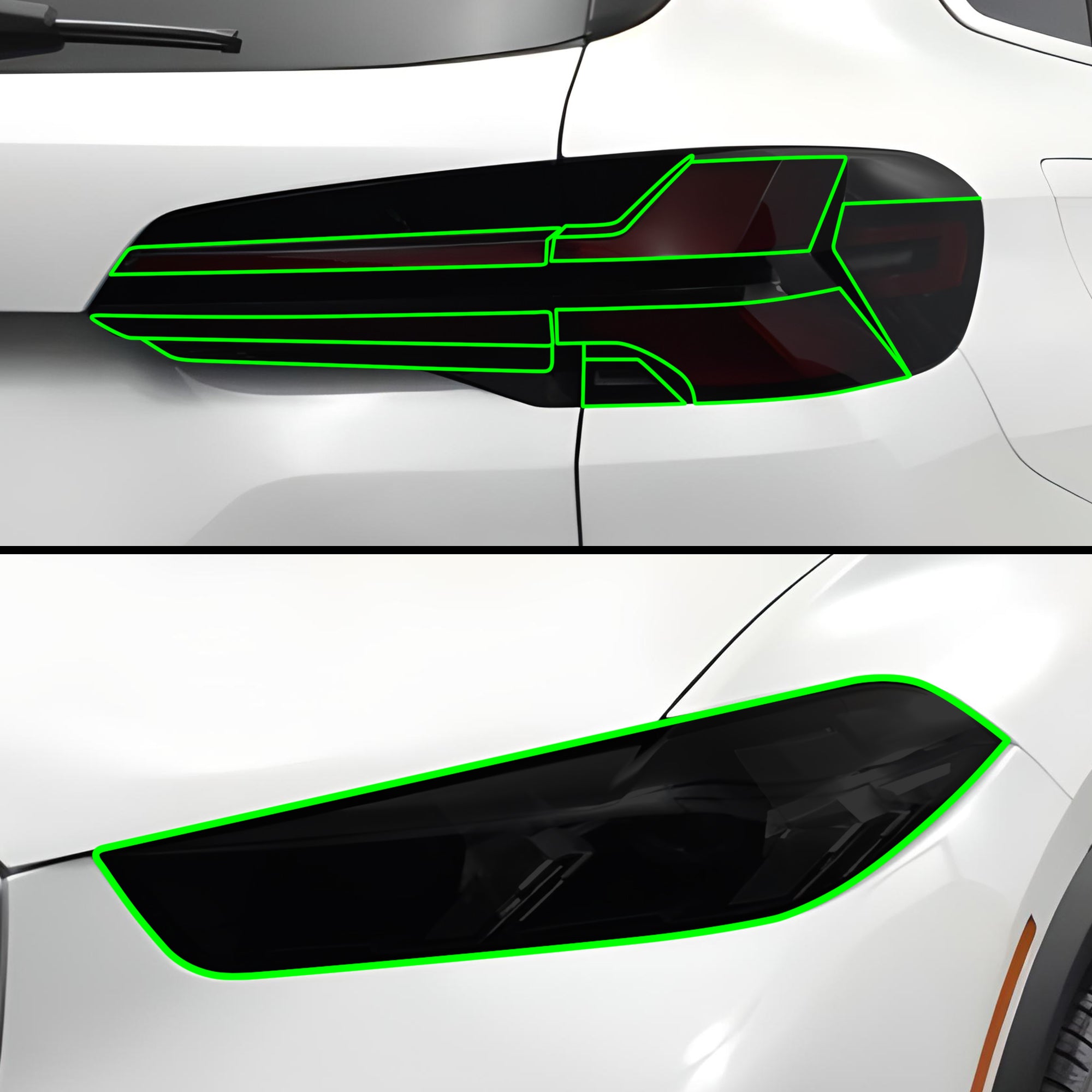 Full Headlight Taillight Precut Smoked PPF Tint Kit Film Overlay Fits | Bogar Tech Designs