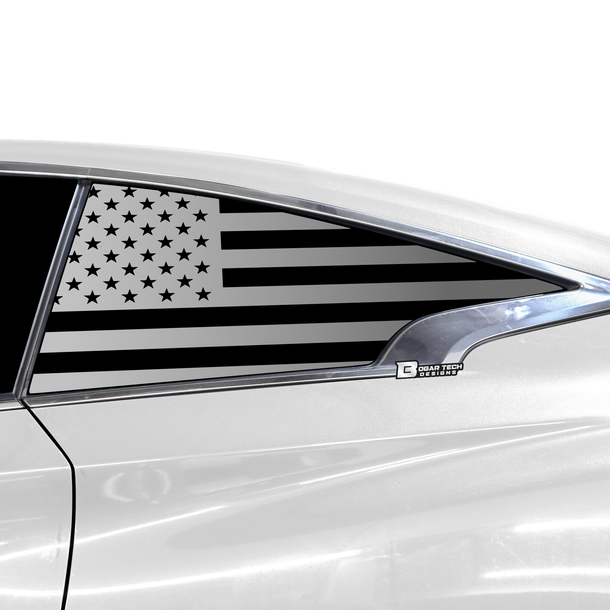 Aazon.co - BOGAR TECH DESIGNS Precut Quarter Window Aerican Flag