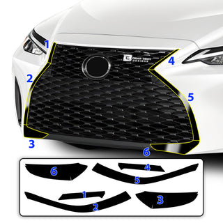 Lexus IS 2021-2026 Window Trim Blackout Chrome Delete Kit - Precut Glo ...