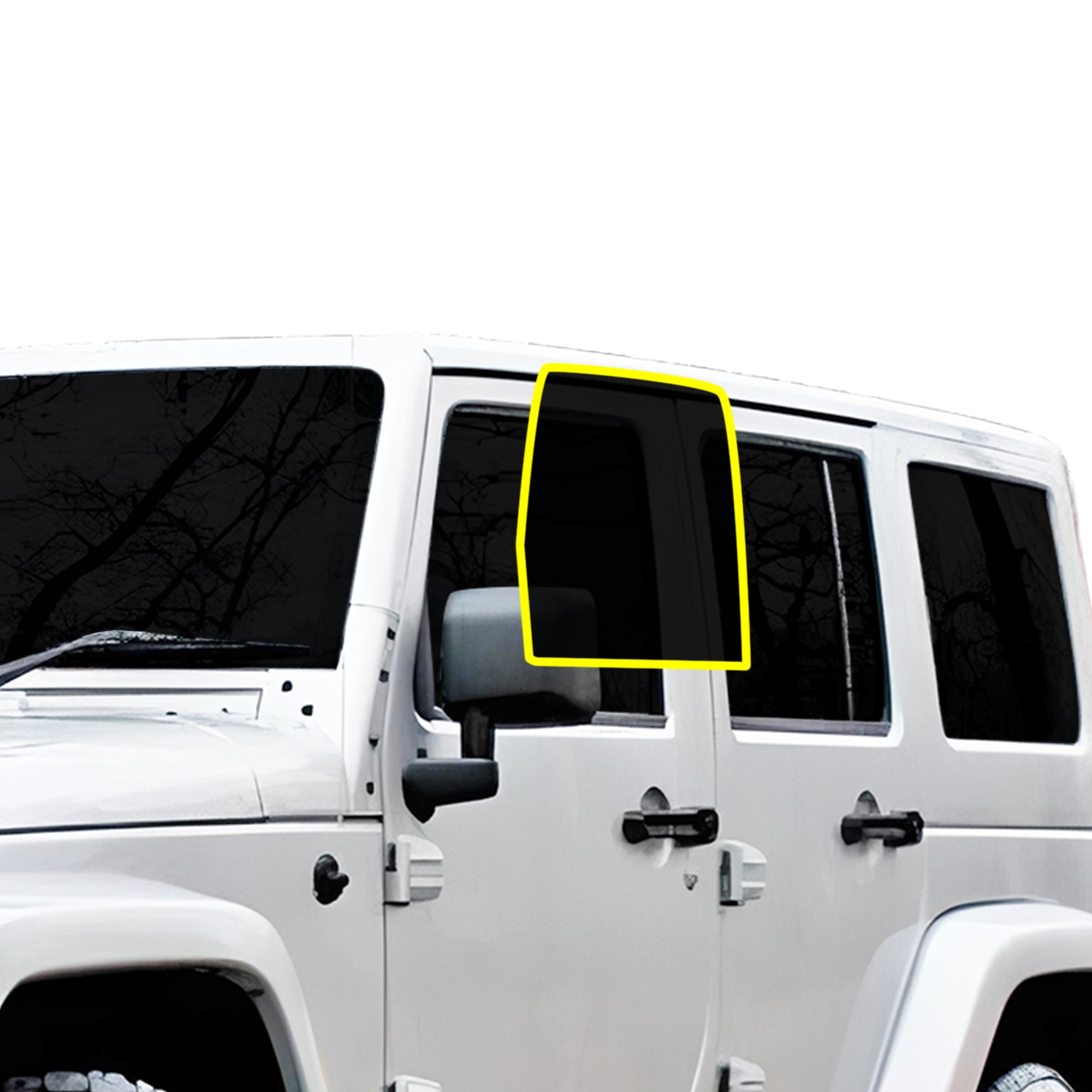 Jeep Wrangler JKU 2011–2018 Full Windows + Windshield Ceramic Window T ...
