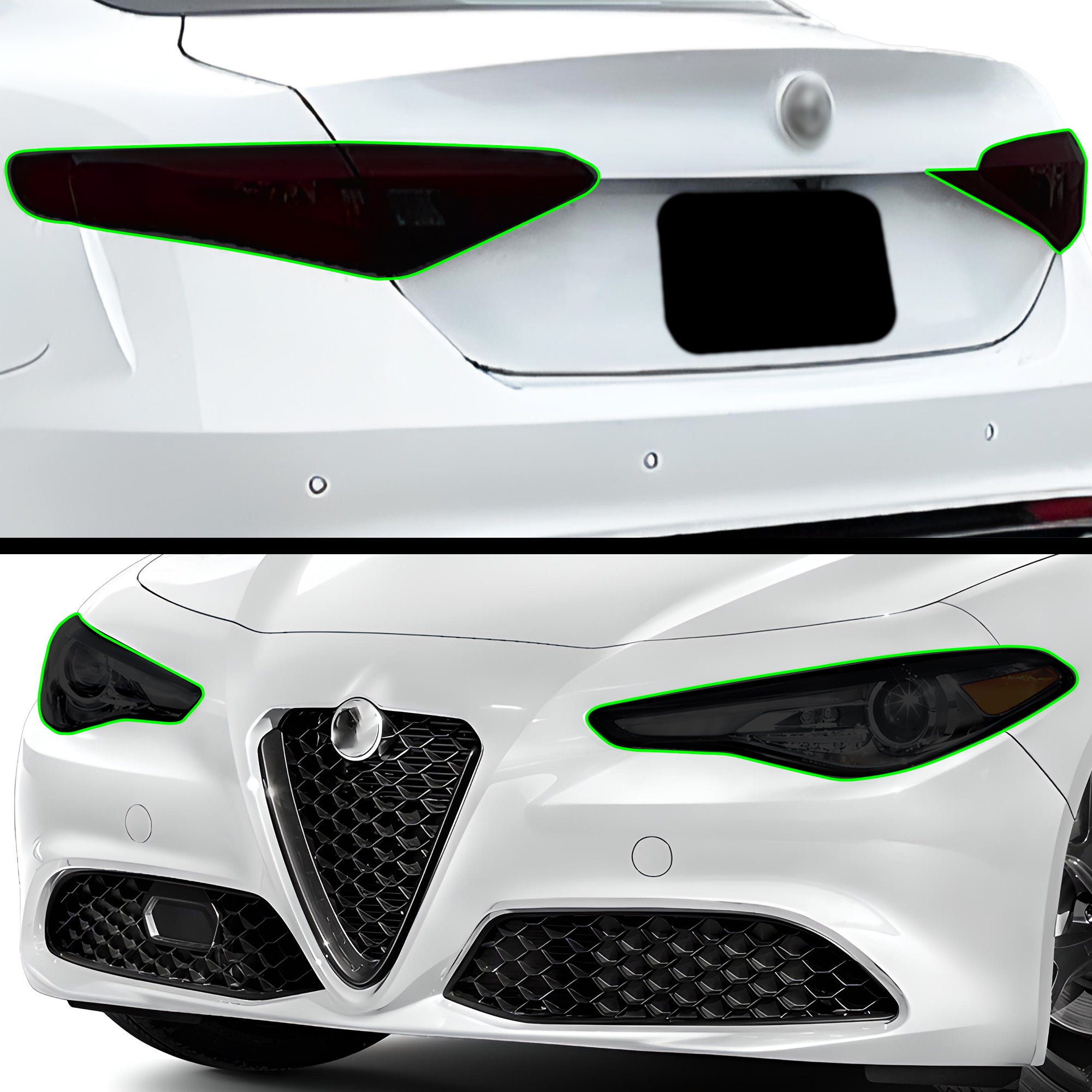 Full Headlight Taillight 2016–2025 Dark Smoke Headlight & Taillight Ti ...