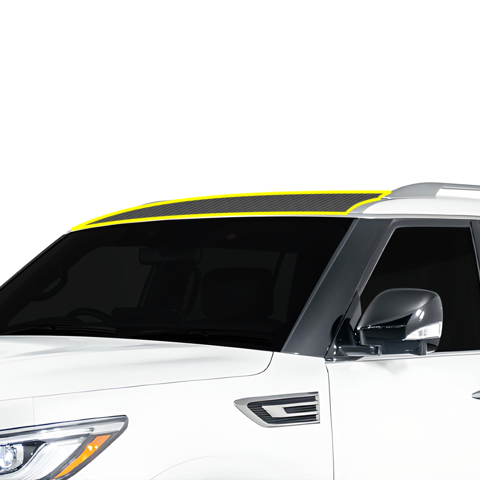 Fits Infiniti QX80 2018+ Precut Premium Gloss Black Carbon Fiber Roof ...
