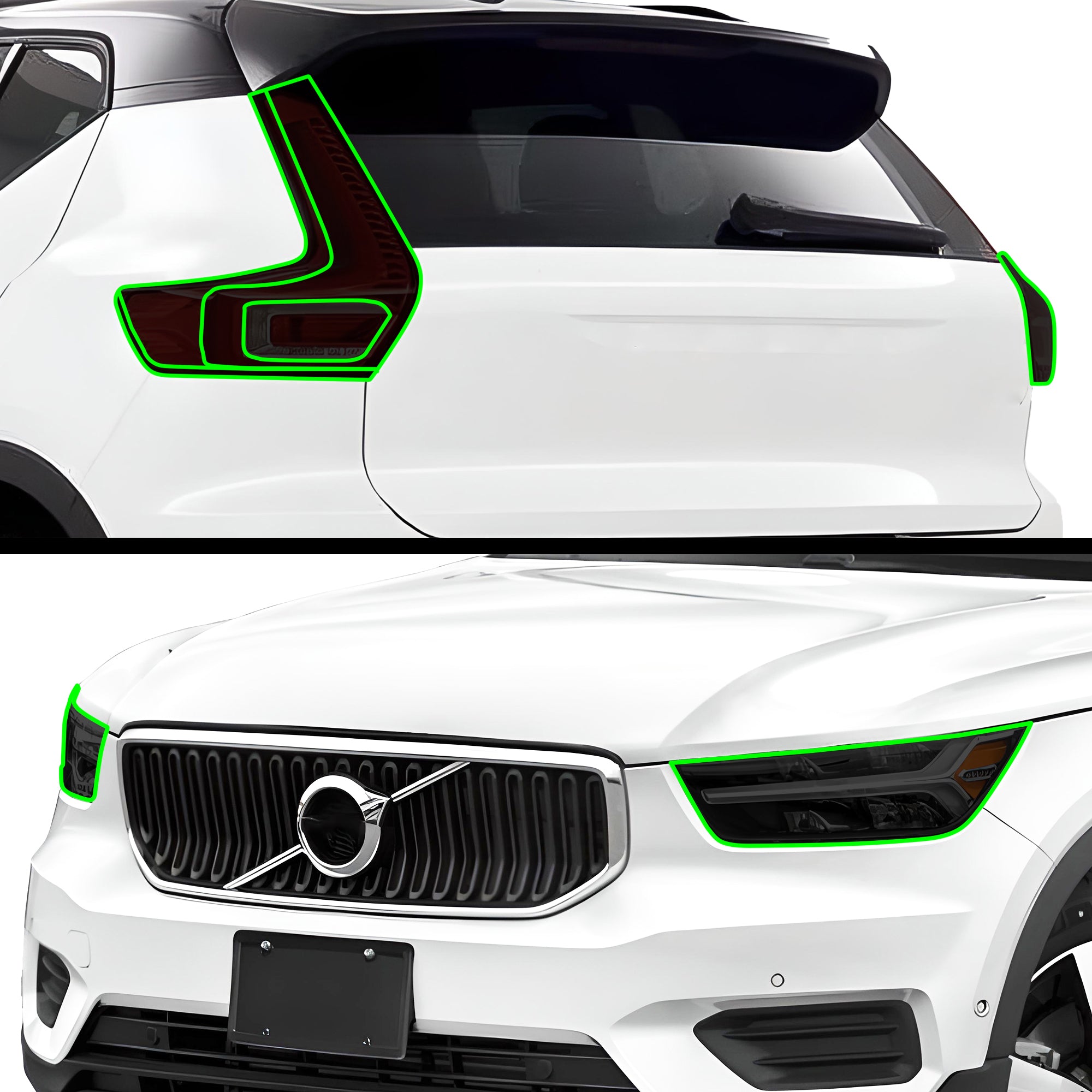 Volvo XC40 2019–2022 Dark Smoke Headlight & Taillight Tint Kit – Precu ...