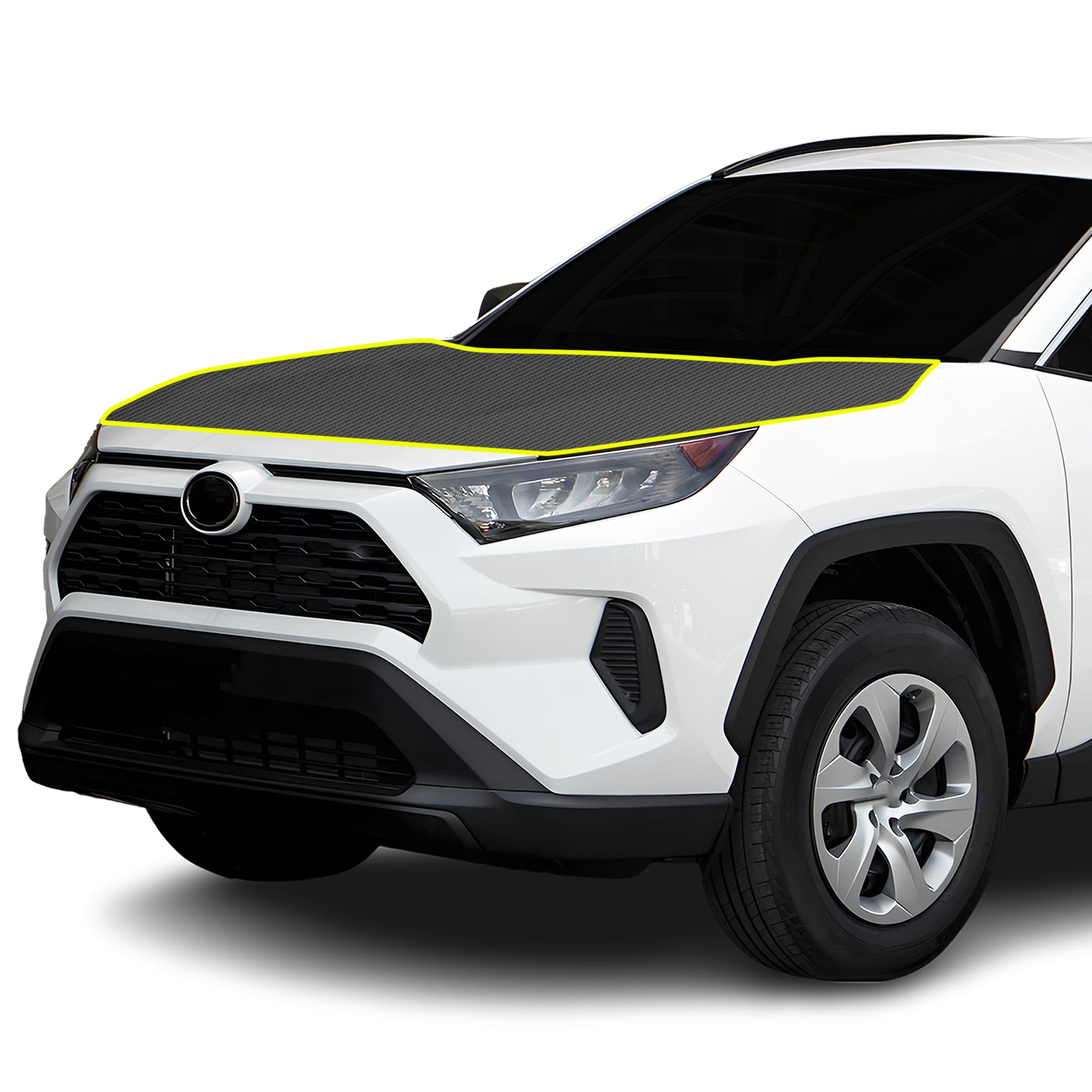 Fits Toyota RAV4 2019-2024 Precut Premium Gloss Black Carbon Fiber Hoo ...