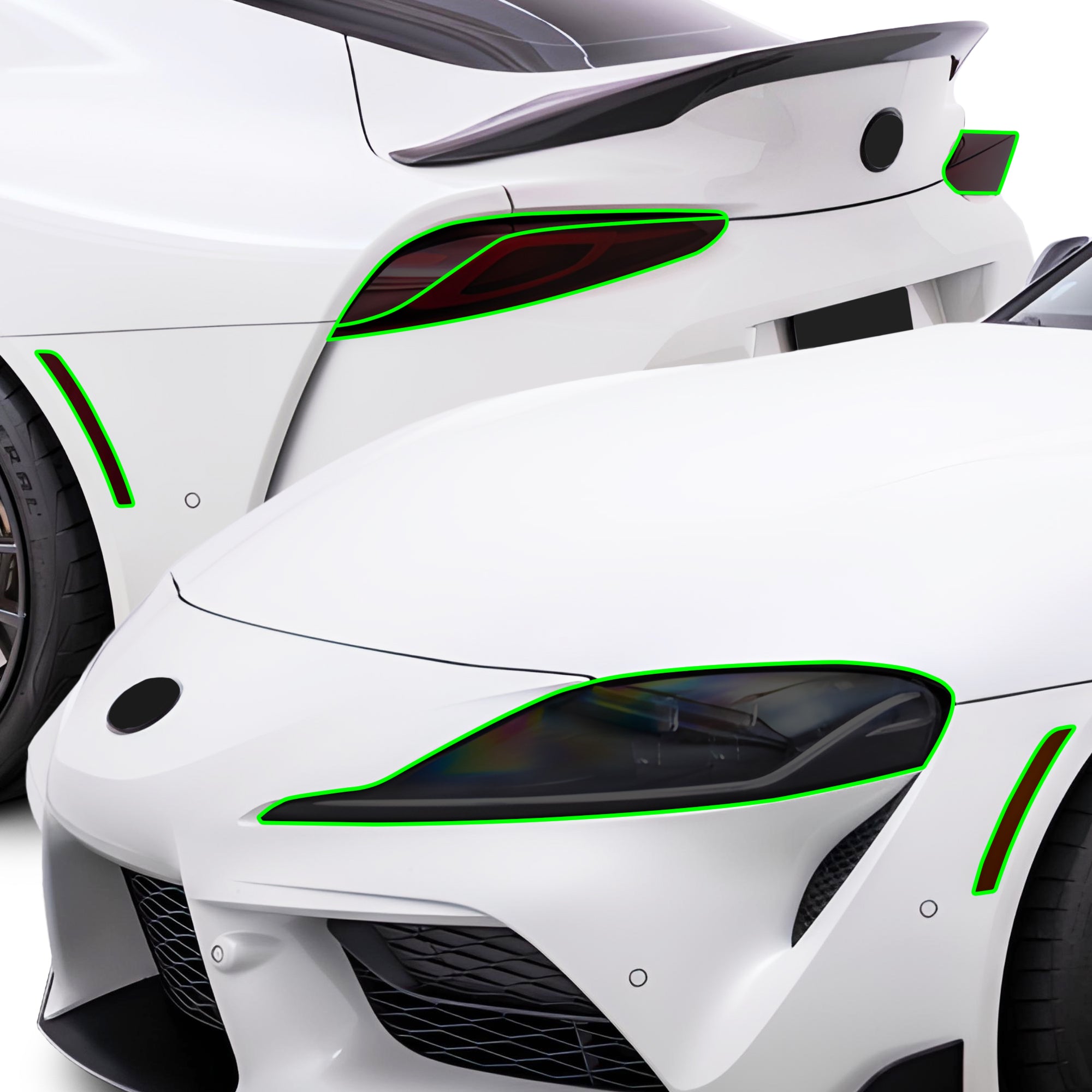 Toyota Supra 2020–2026 Dark Smoke Headlight & Taillight Tint Kit – Pre ...