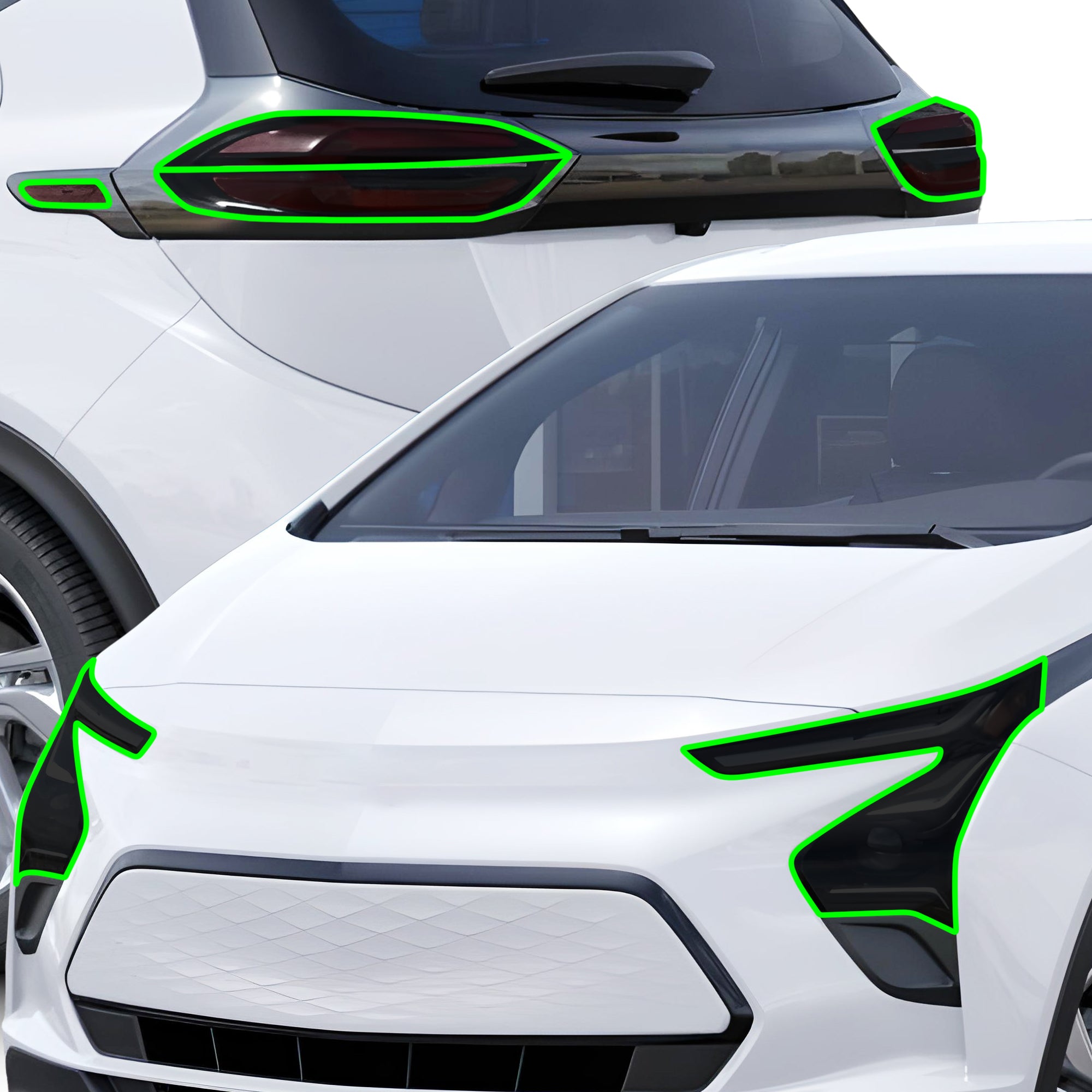 Chevy Bolt 2022+ Dark Smoke Headlight & Taillight Tint Kit – Precut Vi ...