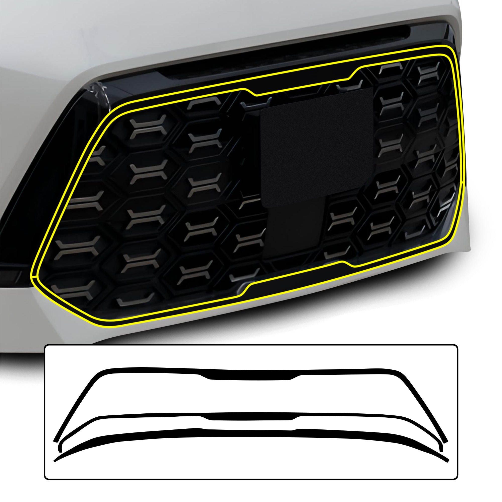 Vinyl Chrome Delete Grille Bezel Blackout Decal Stickers Overlay Film ...