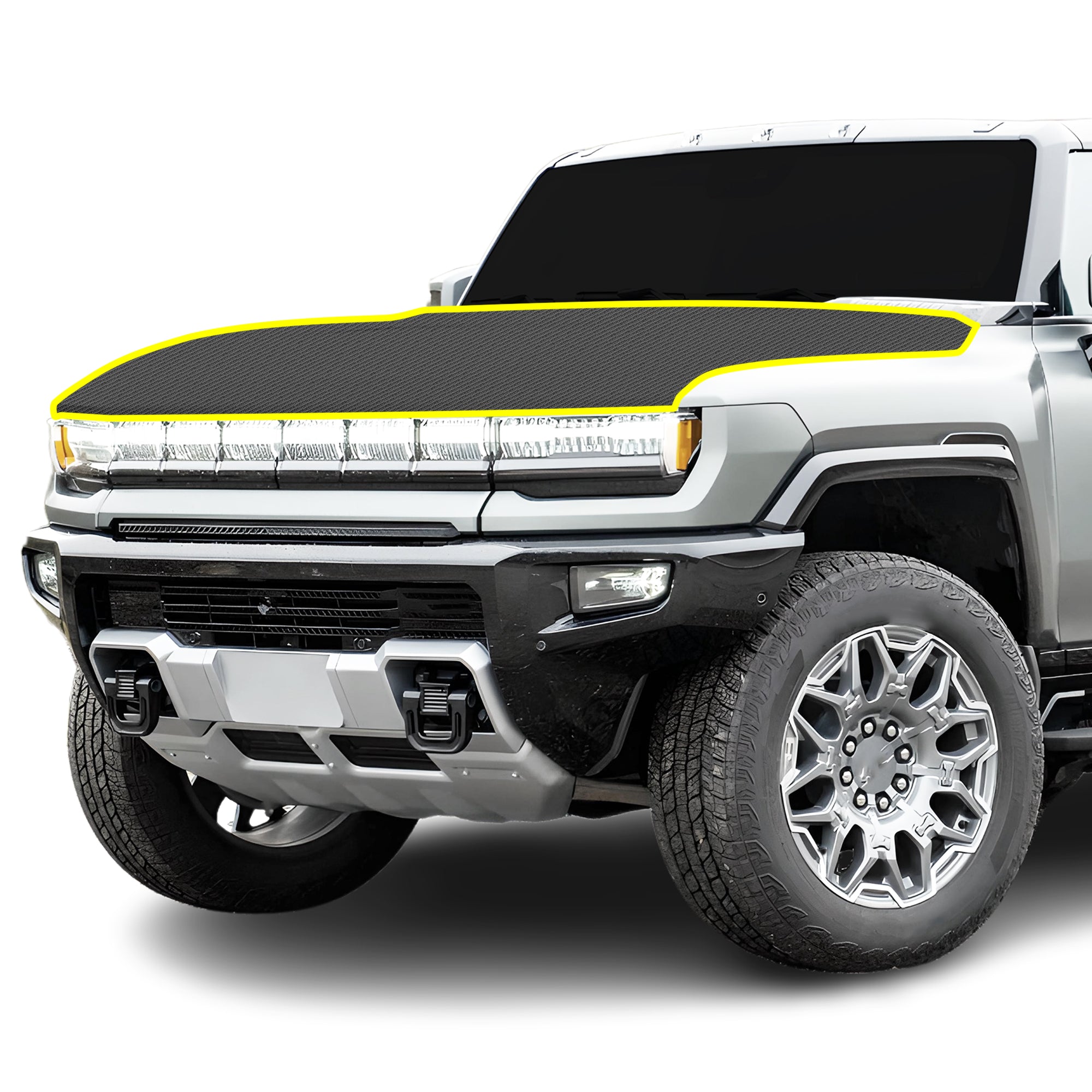 Fits GMC Hummer EV 2022+ Precut Premium Gloss Black Carbon Fiber Hood ...