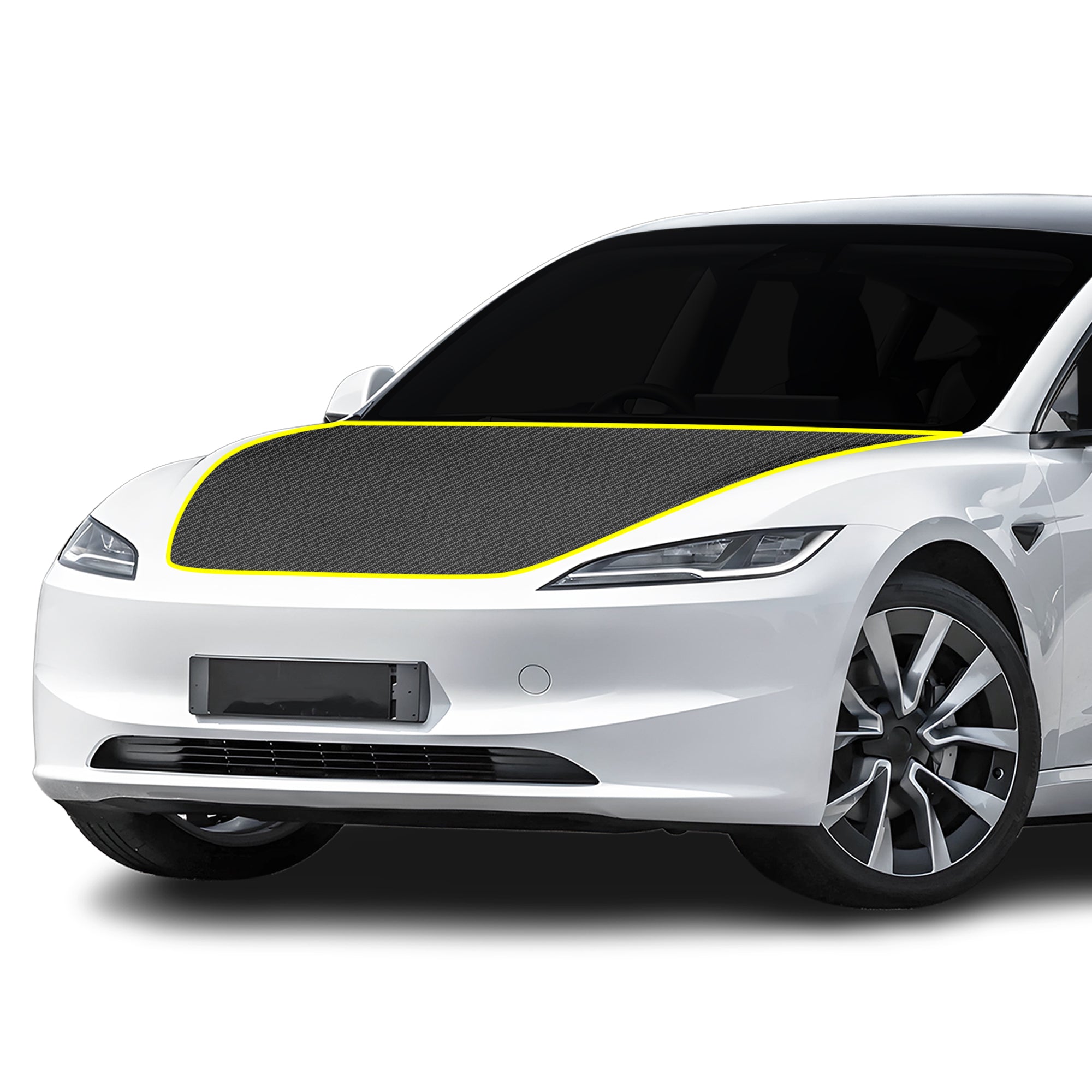 Fits Tesla Model 3 2024+ Precut Premium Gloss Black Carbon Fiber Hood ...