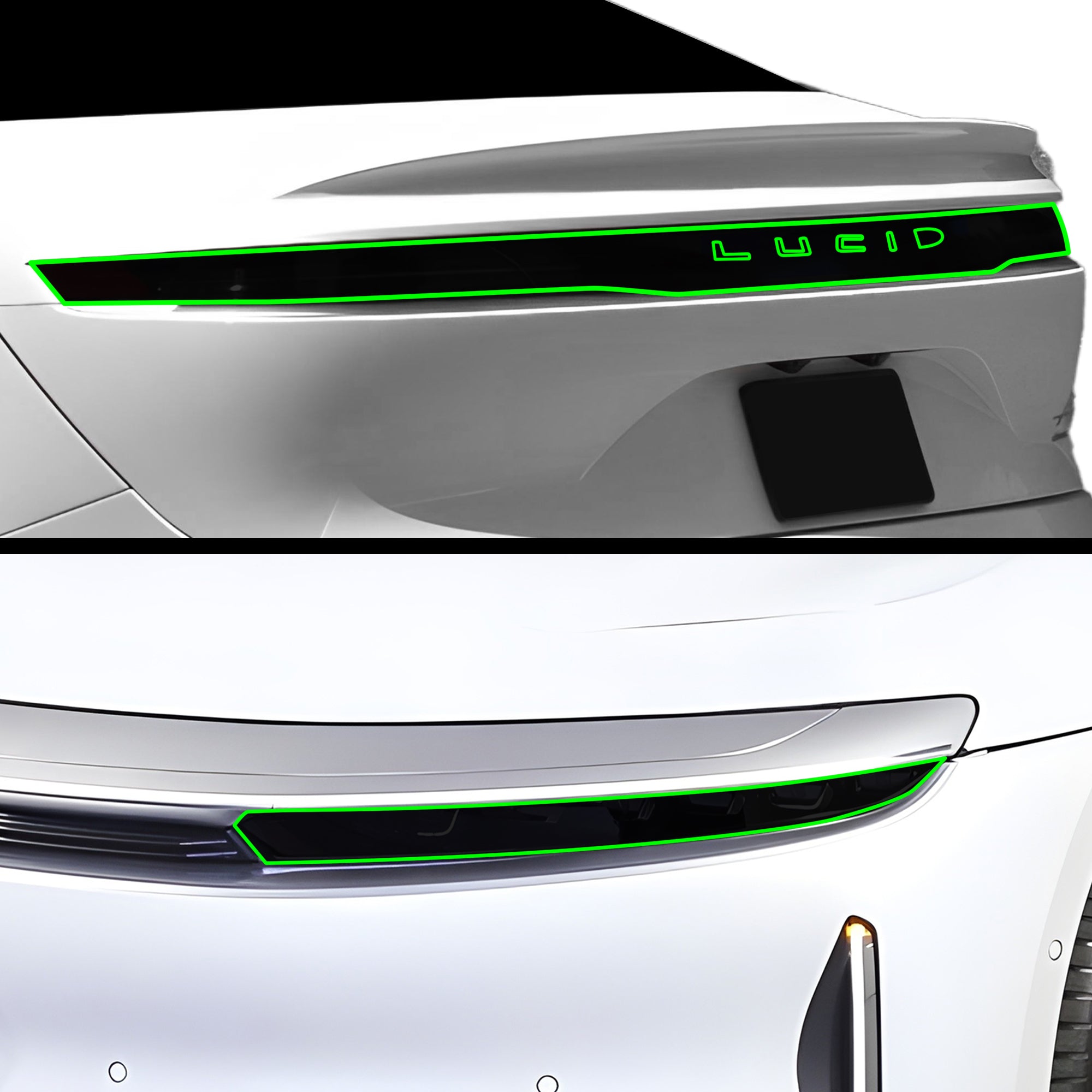 Lucid Air 2022–2026 Dark Smoke Headlight & Taillight Tint Kit – Precut ...