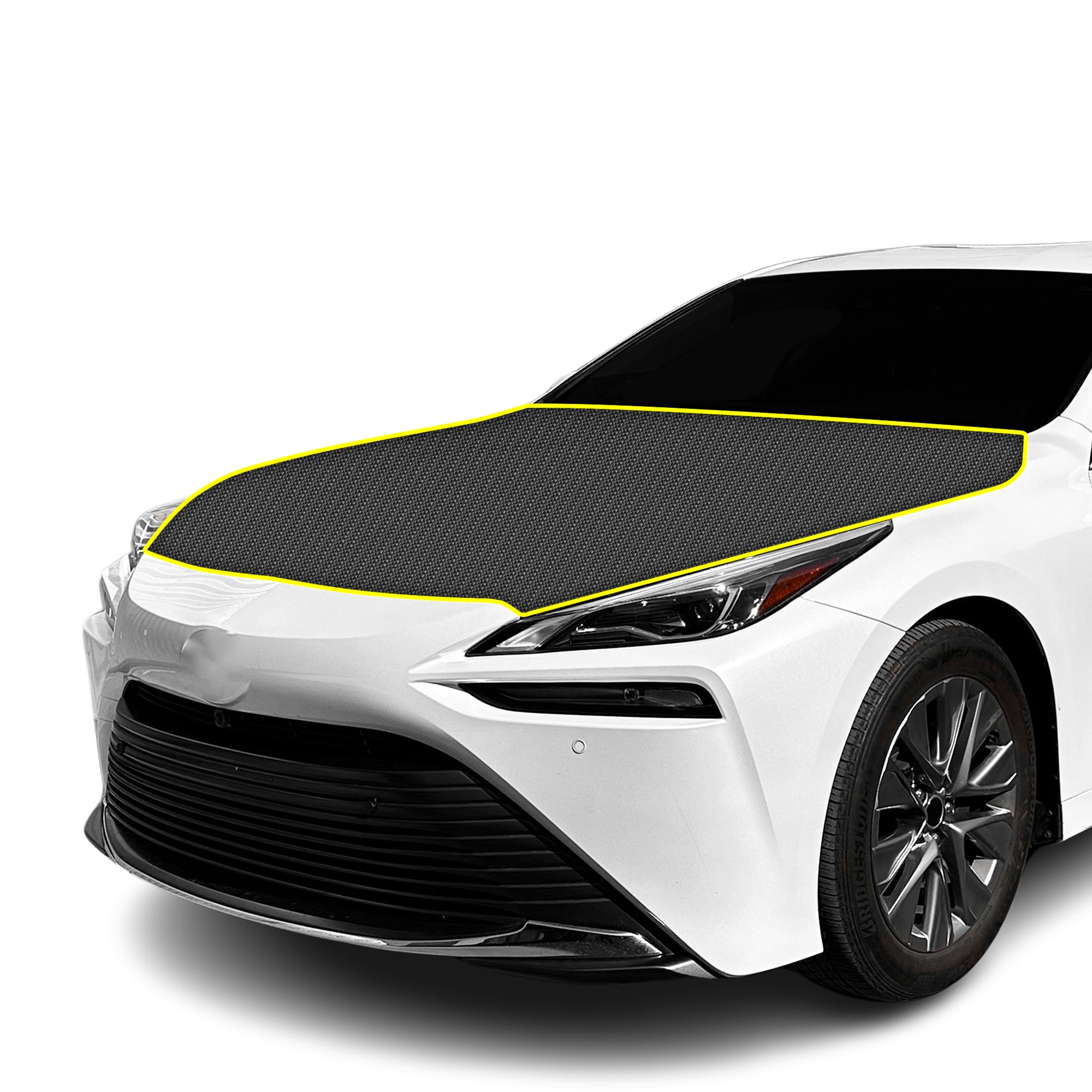 Fits Toyota Mirai 2021+ Precut Premium Gloss Black Carbon Fiber Hood P ...