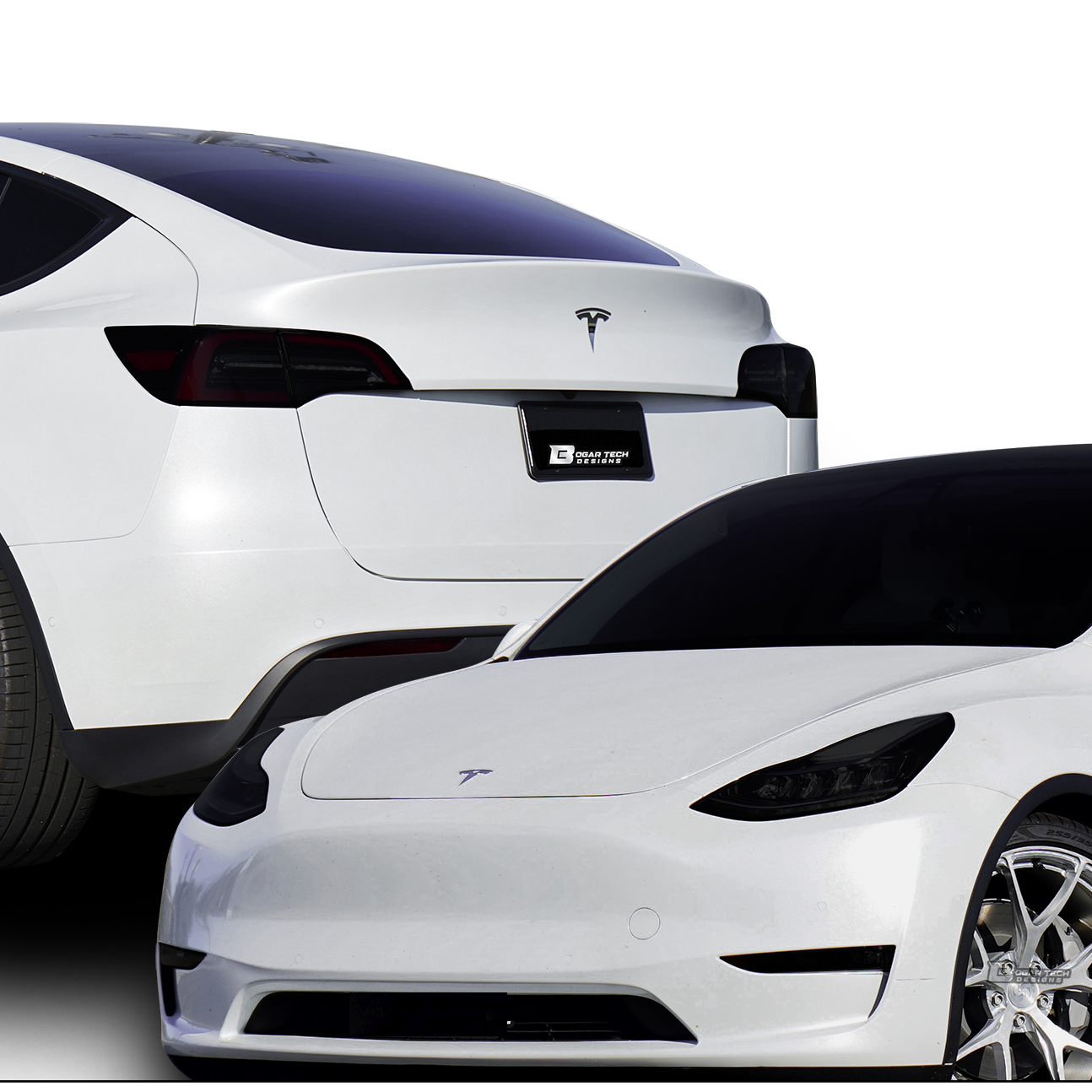 American Flag Quarter Window Decal for Tesla Model Y – Precut Matte Bl ...