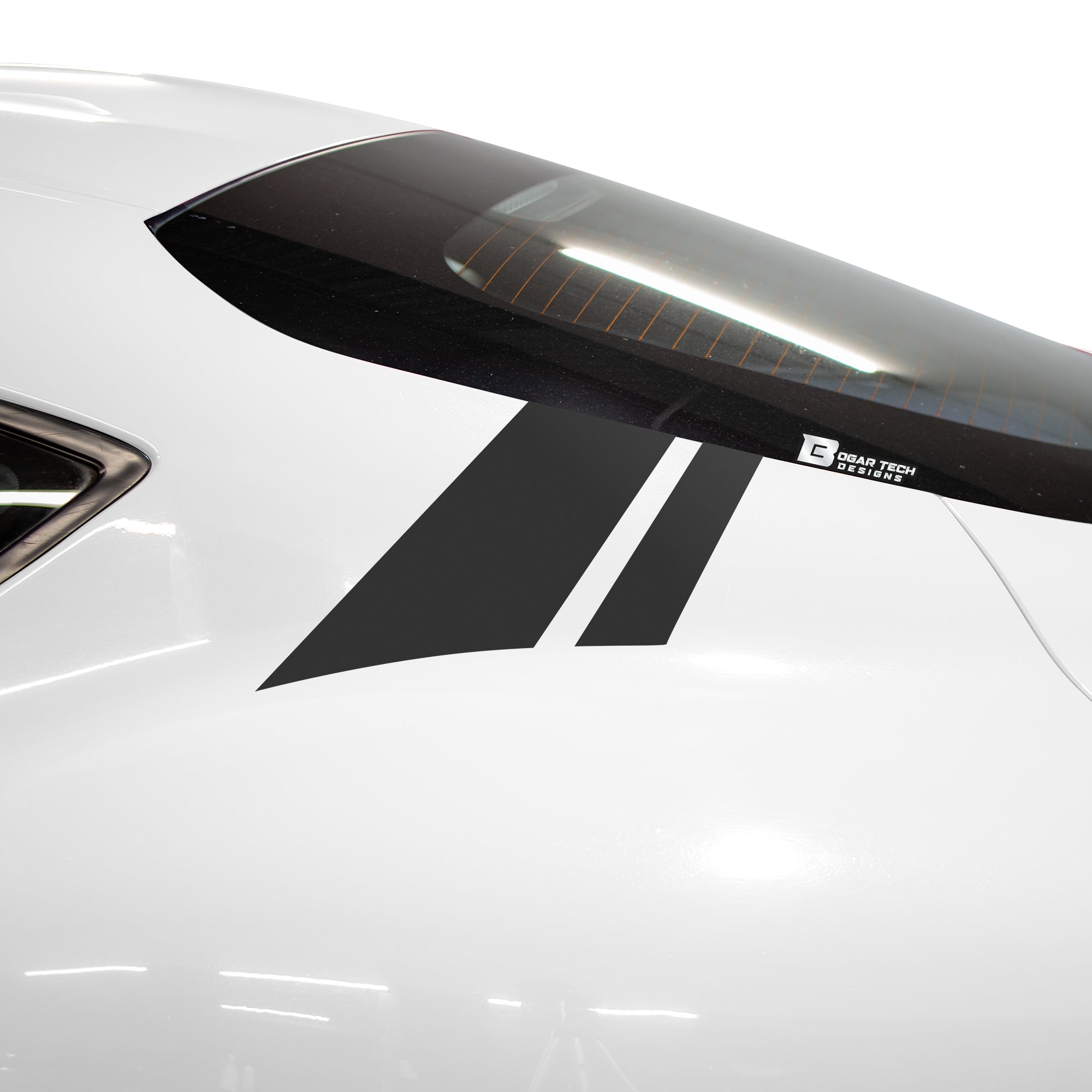 Fuel Door Gas Cap Quarter Panel Hash Stripes Vinyl Overlay Decal Stick ...