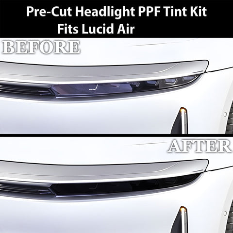 Lucid Air 2022–2026 Dark Smoke Headlight & Taillight Tint Kit – Precut ...