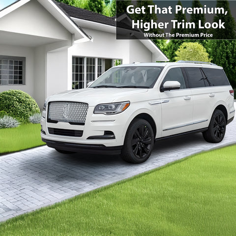 Fits Lincoln Navigator L 2018-2024 Blackout Chrome Delete Kit – Precut ...