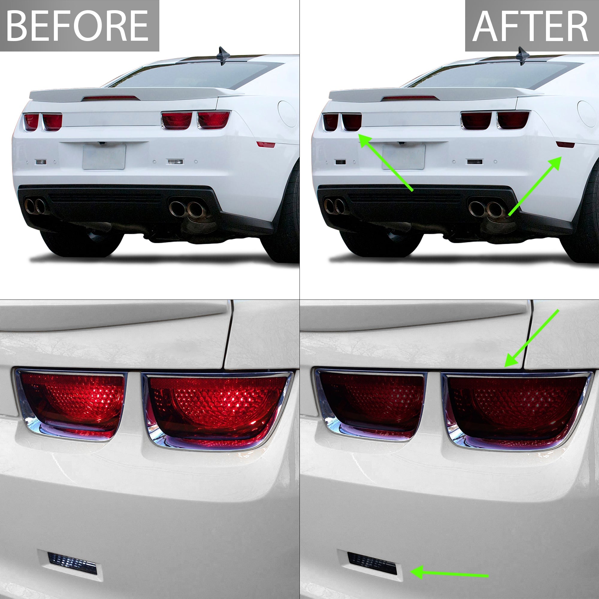 Tail Light Sidemarker Reflector Precut Smoke Tint Kit Overlay Film Fit ...