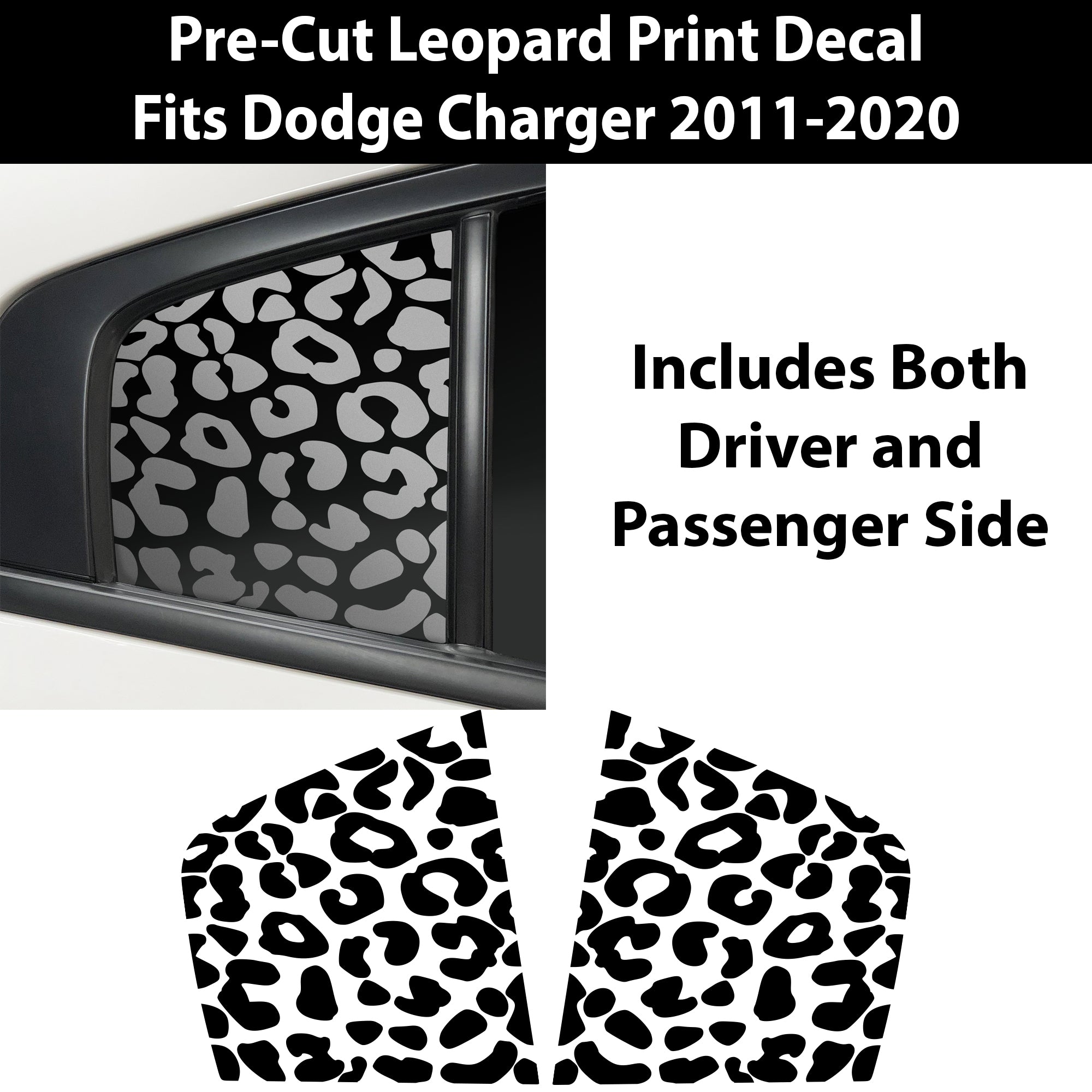 Leopard Cheetah Print Car Window Decals | Bogar Tech Designs