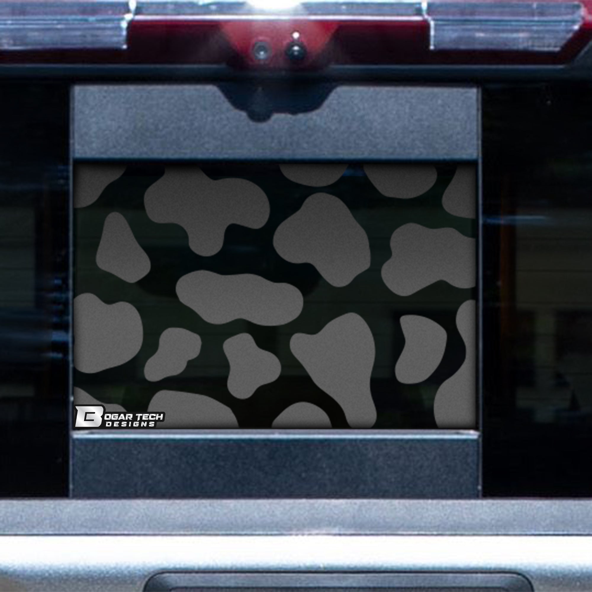 Rear Back Middle Window Cow Print Vinyl Decal Stickers Fits Chevy Silv ...