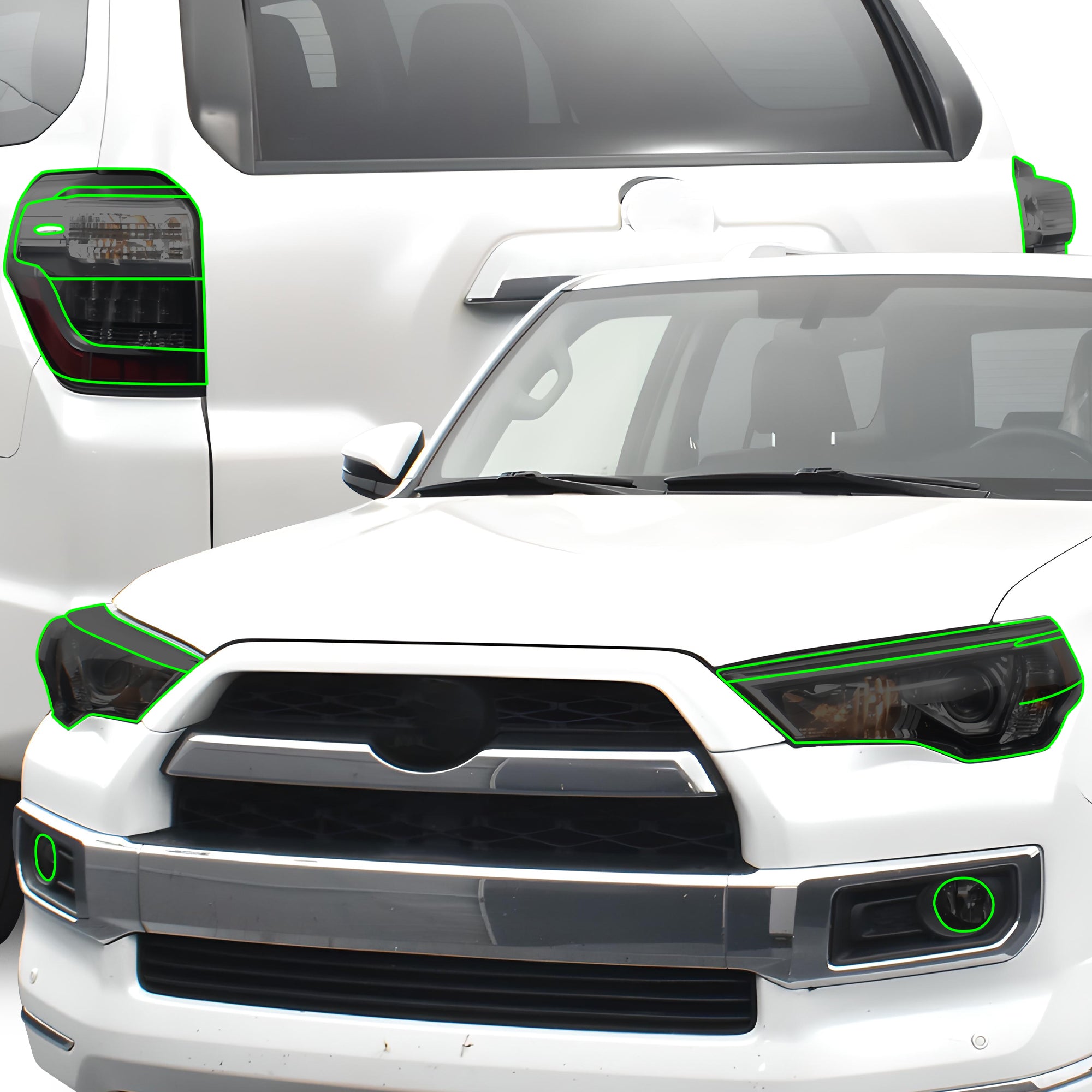 Toyota 4Runner 2014–2024 Dark Smoke Headlight & Taillight Tint Kit – P ...