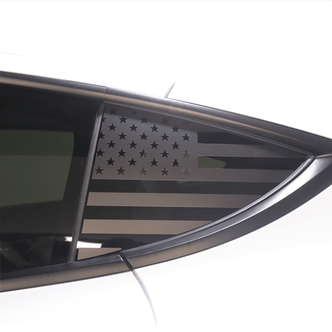 American Flag Quarter Window Decal for Tesla Model Y – Precut Matte Bl ...