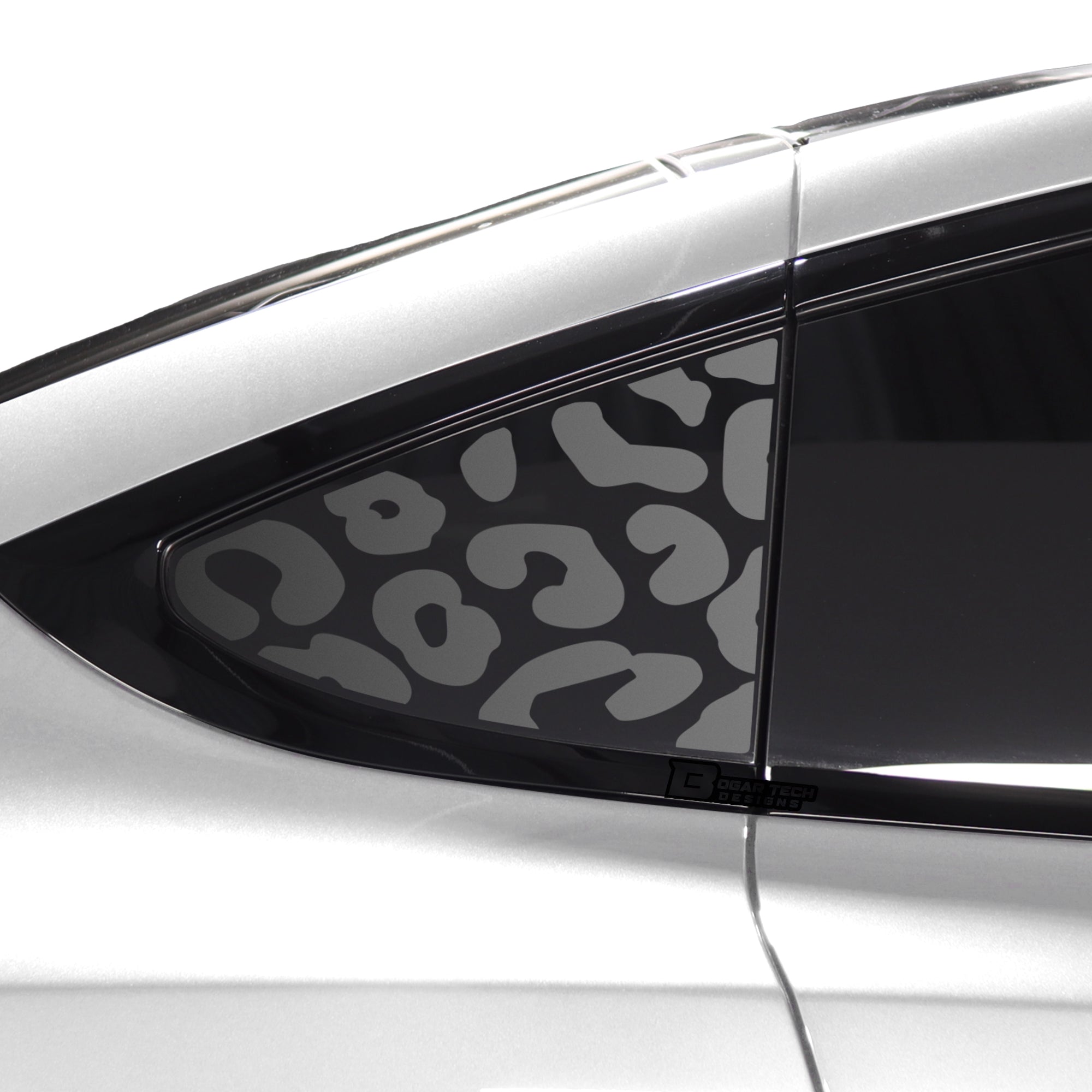 Quarter Window Animal Cow Leopard Print Vinyl Decal Fits Tesla Model Y ...