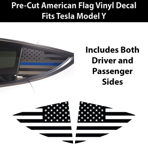 Quarter Window American Flag Vinyl Decal Stickers Fits Tesla Model Y ...