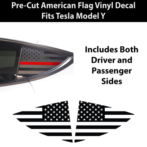 Quarter Window American Flag Vinyl Decal Stickers Fits Tesla Model Y ...