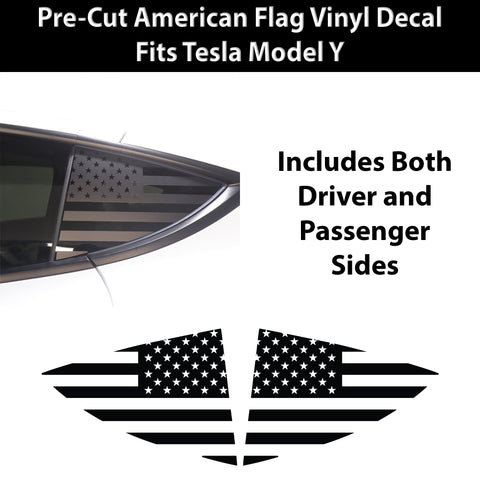 Quarter Window American Flag Vinyl Decal Stickers Fits Tesla Model Y ...
