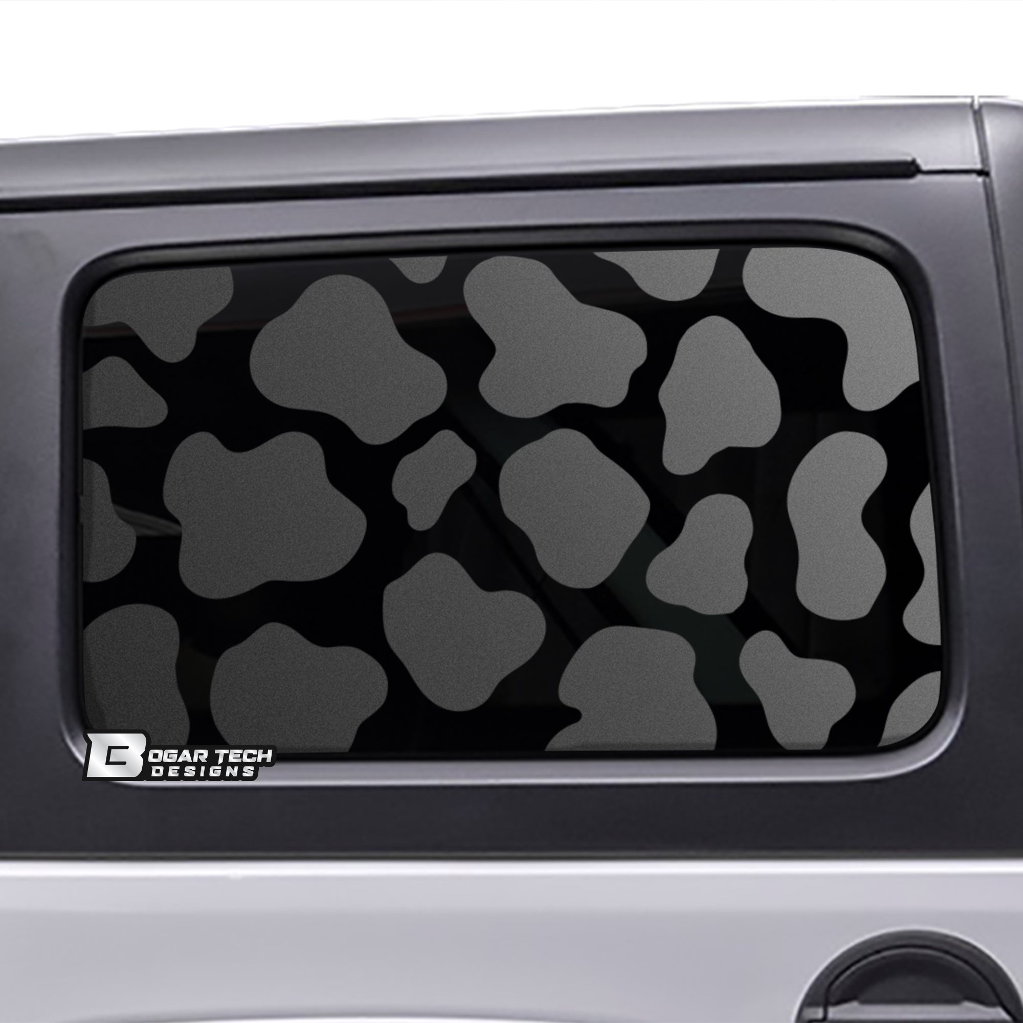 Precut Cow Print Rear Side Quarter Window Decal Stickers Fits The 4 Do ...