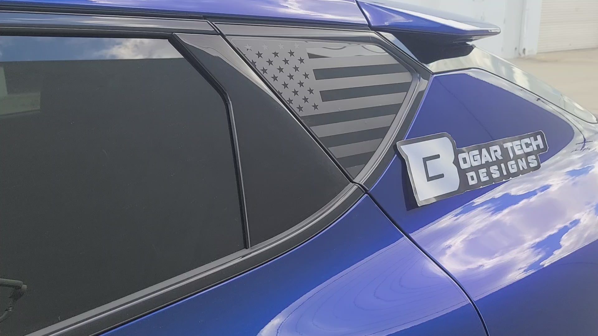 American Flag Quarter Window Decal for KIA EV6 2022-2026 – Precut Matt ...
